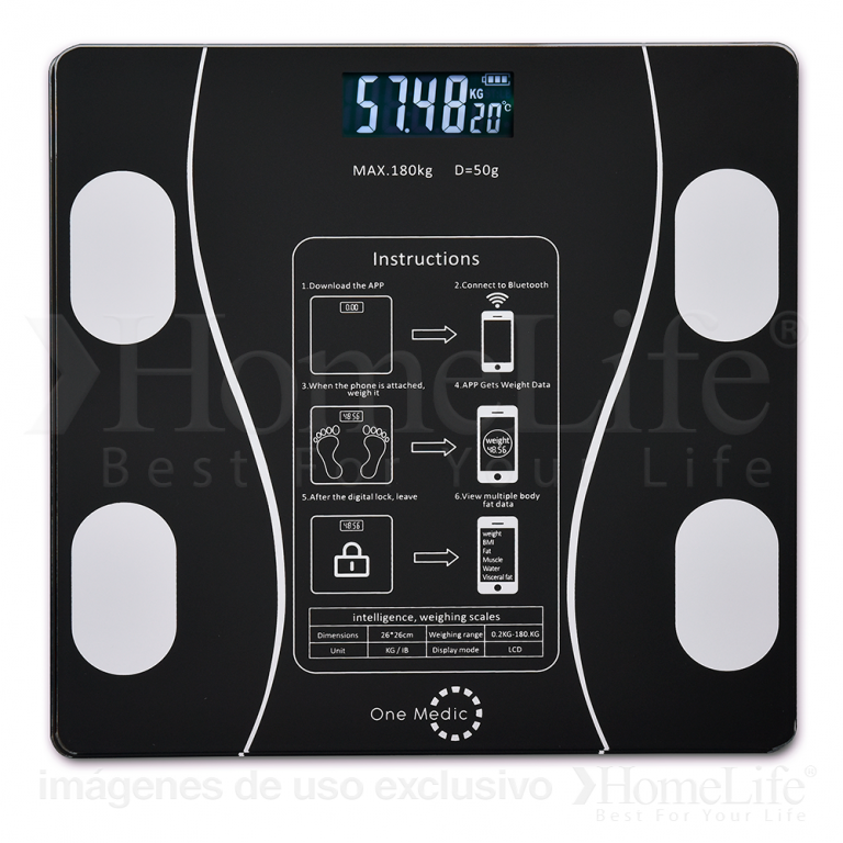 Báscula Smart (inteligente con bluetooth) - HomeLife